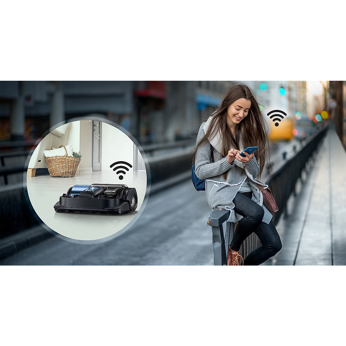 Samsung POWERbot SR2AJ9040W Wi-Fi Robot Vacuum, Works with Alexa