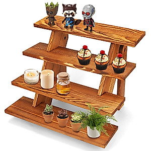 Wooden Cupcake Towers, Wood Cup Cake Stand for Products Vendor Events Tool Free, Rustic Risers For Displays Ideal Craft Funko Pop Shelves, Outdoor Plant Stand Indoor, Dessert Table Display Set
