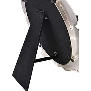 Nerien Vintage Vanity Tabletop Mirror, Metal Oval Decorative Makeup Mirror with Stand, Antique Table Cosmetic Mirror, Coquette Countertop Desk Dresser Mirror for Home Bedroom Bathroom (White, M)