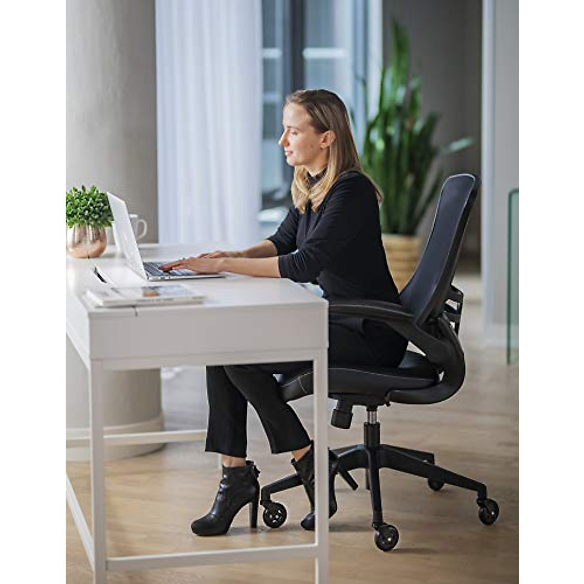 Office Chair Wheels for IKEA Chairs ONLY | Soft Rubber Computer Chair Caster Wheels Protect Your Hardwood Floors Better Than Any Office Chair Mat, Set of 5 Desk Chair Wheels, No Scratching or Marking.