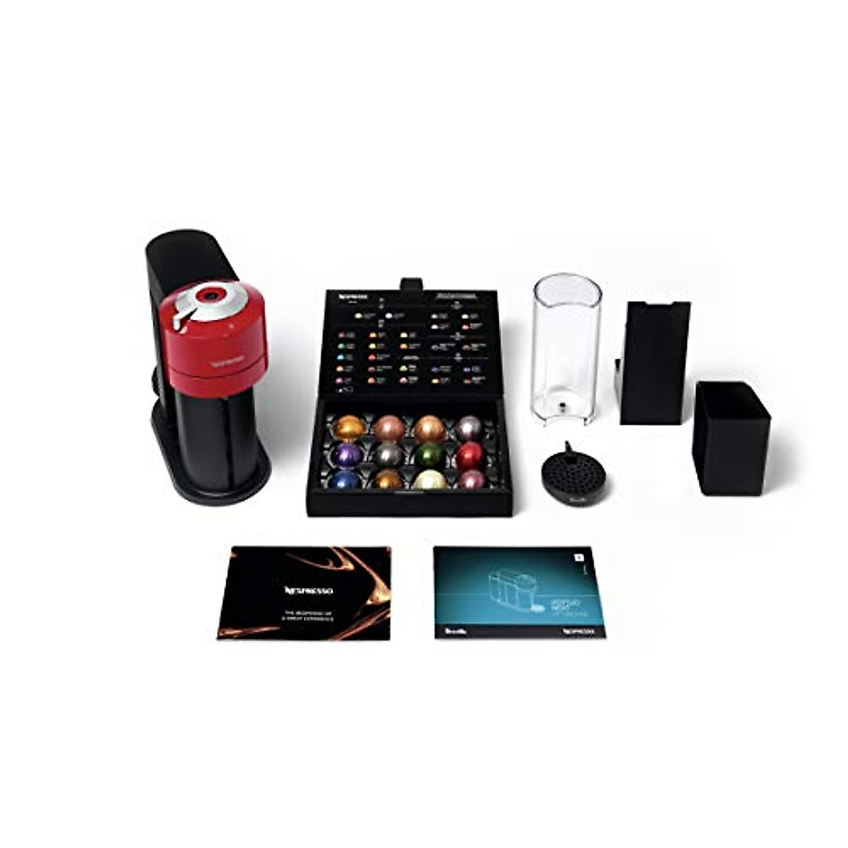 Nespresso Vertuo Next Coffee and Espresso Machine by Breville with Milk Frother, 1.1 liters, Cherry