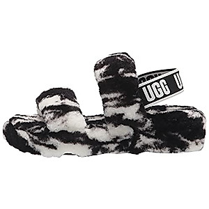 UGG Women's OH Yeah Marble Slipper, Black, 8