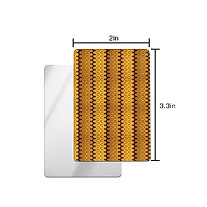 Carosoffe Yellow Ombre Small Compact Mirror for Purse, Geometric Wavy Striped Abstract Art Travel Makeup Mirror for Women Men, Rectangular Handheld Compact Pocket Mirror 1 PCS