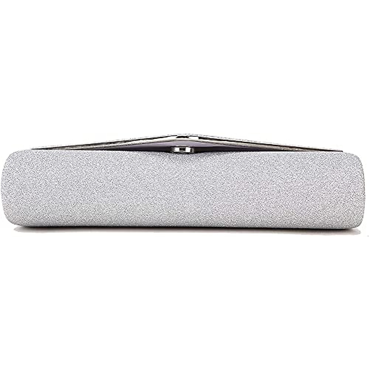 BBjinronjy Clutch Purse Evening Bag for Women Prom Sparkling Handbag With Detachable Chain for Wedding and Party (Silver)