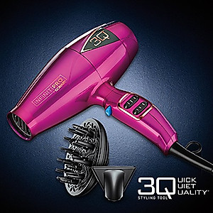 INFINITIPRO BY CONAIR 3Q Compact Electronic Brushless Motor Styling Tool/Hair Dryer, Pink