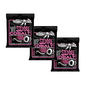 Ernie Ball 2723 Cobalt Super Slinky Electric Guitar Strings 9-42 3 Pack