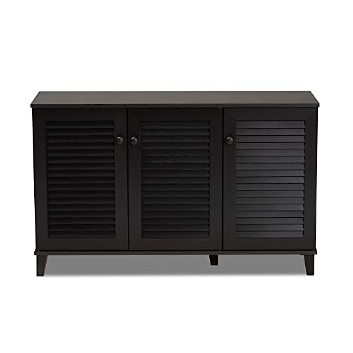 Baxton Studio Warren Shoe-Storage Cabinet, Espresso