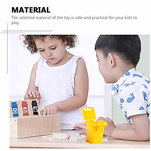 HANABASS Garbage Truck 12 Pcs Miniature Trash Trash Truck Garbage can Toy Recycle Toys Can， Garbage Truck Toy Garbage Cans