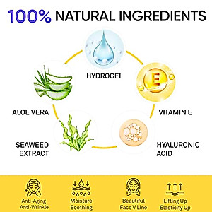 Ashania Double Chin Reducer V Line Lifting Face Mask Double Chin Eliminator Slimming Face Lift Strap Double Chin Skin Care 7 Piece