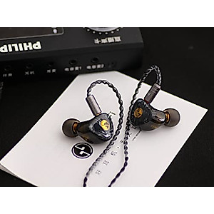 Linsoul TINHIFI T3 Plus 10mm LCP Diaphragm Hi-Fi in-Ear Earphone with Detachable 2Pin OFC Cable, 3D-Printed Shell for Audiophile Musician