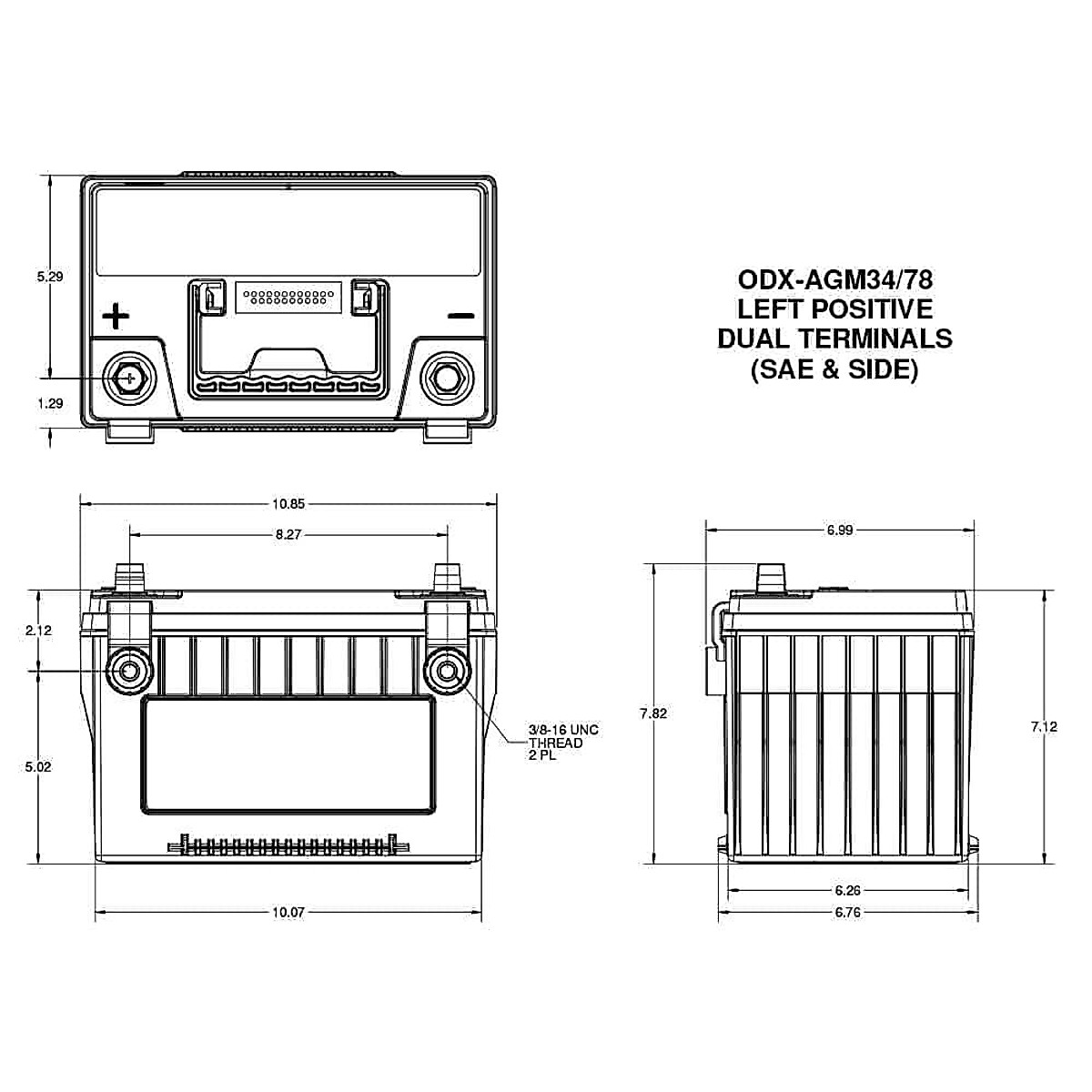 Odyssey Battery ODX-AGM34 Extreme Series AGM Battery