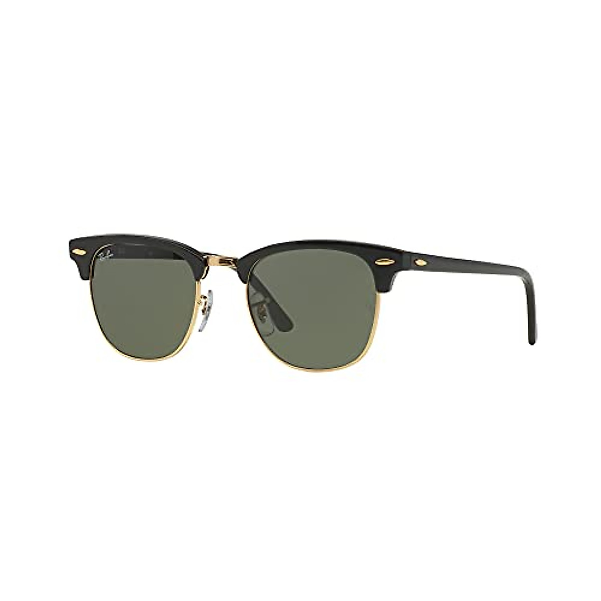 Ray-Ban RB3016 Clubmaster Sunglasses+ Vision Group Accessories Bundle, unisex-adult (Black On Arista/Crystal Green (W0365),51)