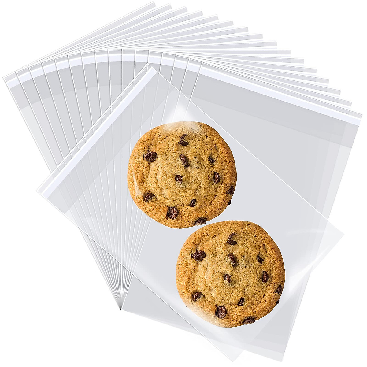 300 Pcs Cellophane Bags, 4x6" 2.8 Mils Cookie Bags for Packaging, Small Cellophane Bags Self Adhesive, Cello Bags Small Clear Plastic Bags for Candy, Bread, Dessert, Party Favors, Bakery