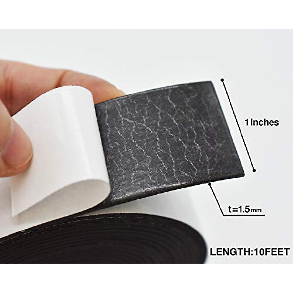 MagX Magnetic Tape with Adhesive 1"x10', Ultra Thick 60 mil, Magnetic Strip with Self Adhesive, Flexible Magnetic Roll Tape, Peel and Stick, Anisotropic Strong Magnets, Stationery, Office Supply