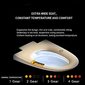 Simple Project Smart Toilet, Smart Bidet Toilet | White Tankless Toilet, Smart Toilet Seat With Remote | Elongated One Piece Toilet Bidet with Auto-flush, Drying, Self-cleaning, Foot kick sensor