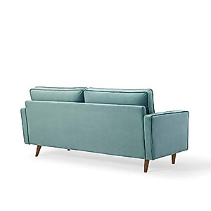 Modway Valour Performance Velvet Upholstered Tufted Sofa, Mint
