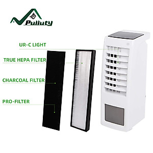 Pulluty FLT5000 Filter-C True Hepa Replacement Filter Compatible with Germ Guardian AC5000 Series Air Purifier AC5000E AC5250PT AC5300B AC5350W AC5350B CDAP5500 and Ldlyis Model IAP-GG-125, 2 Pack