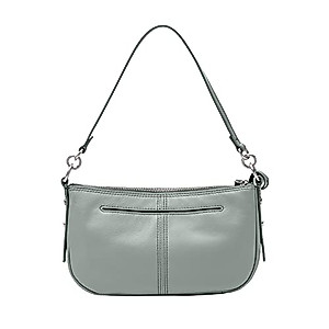 Fossil Women's Jolie Leather Small Shoulder Bag Purse Handbag, Smokey Blue (Model: ZB1685180)