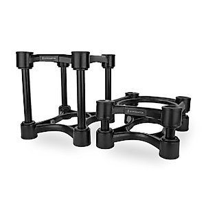 IsoAcoustics Iso-Stand Series Speaker Isolation Stands with Height & Tilt Adjustment: Iso-200 (7.8” x 10”) Pair