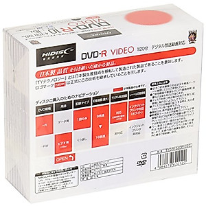 HI-DISC TYDR12JCP10SC DVD-R Recording, 16x Speed, 0.2 inch (5 mm) Slim, 10 Sheets