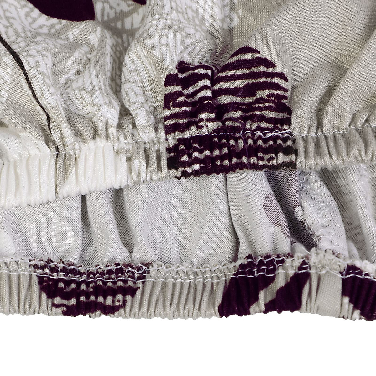 SearchI Brown Flower Stretch Dining Bench Cover, Washable, Protective, Durable Bench Seat Covers for Dining Room, Living Room, Kitchen