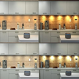 Smart Under Cabinet Lights Work with Alexa Echo, Google ,Siri, LED Light for Kitchen Shelf Counter Lighting with App, Voice Activated Dimmable and Linkable Warm to Cool White (3 Lights Bar Kit)