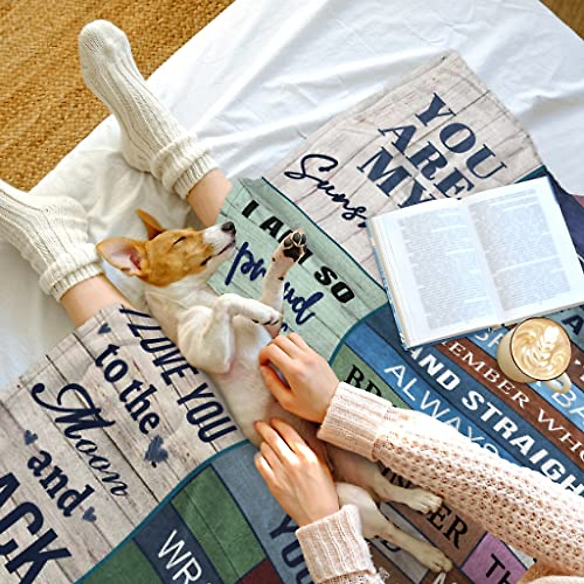 UHANKRU Daughter Gifts for Daughter from Dad, Daughter Blanket from Dad, Graduation Birthday Gifts for Daughter, Father Daughter Gifts, to My Daughter Blanket Throw 60"x50"