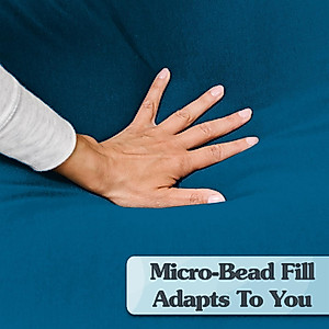 Yogibo Max 6-Foot Beanbag Chair, Bean Bag Couch with a Washable Outer Cover, Customer Favorite Cozy Sofa for Gaming, Reading, and Relaxing, Filled with Soft Micro-Beads, Turquoise