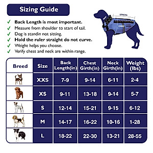 CoyoteVest SpikeVest Dog Harness Vest for Small Dogs, Reflective Dog Vest with Spikes to Shield Your pet from Coyotes, Raptor and Animal Attacks, Anti Hawk Vest, Made in USA(XS-Royal Blue)