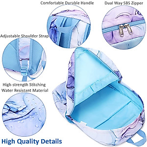 Meisohua Girls Backpack for School Kids Backpack for Girls 3 in 1 Set Elementary School Bags with Lunch Bag Pencil Bag Water Resistant