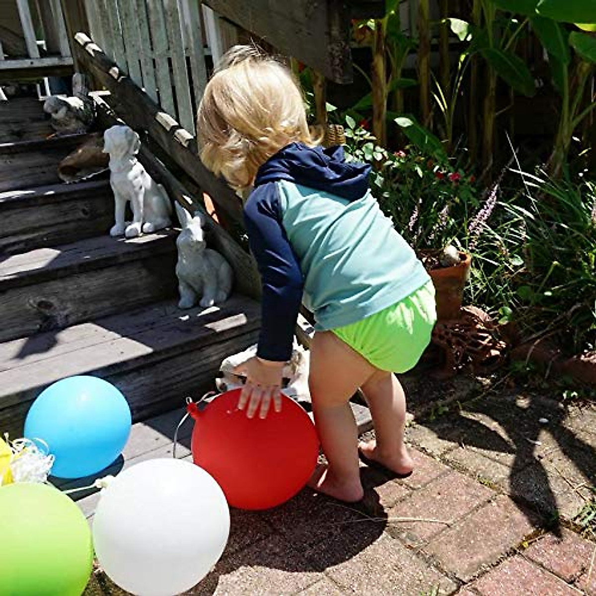 KaWaii Baby Best Fitting Reusable Swim Cloth Diaper Soft Stretchy Mesh Inner, Training Pant, Lightweight, Comfortable, Swimming Lessons, Unisex, Blue, Pack of 5 (M) 24–35 lbs