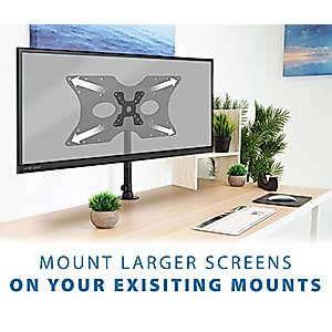 Mount-It! VESA Mount Adapter Plate - Monitor and TV Mount Extender Conversion Kit Allows 75x75, 100x100, 200x200 to Fit Up to 400x200 mm Patterns, Heavy-Gauge Steel, Hardware Included