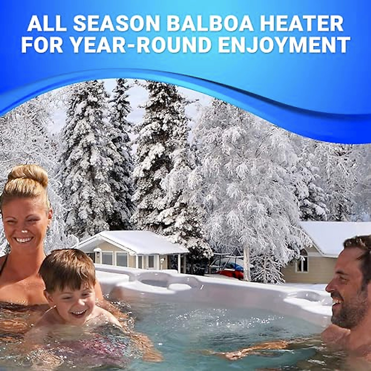 AquaLife Nautical 4-Person 24-Jet Acrylic Non-Lounger Hot Tub with Face-to Face Seating, Bluetooth Stereo, Insulated Cover