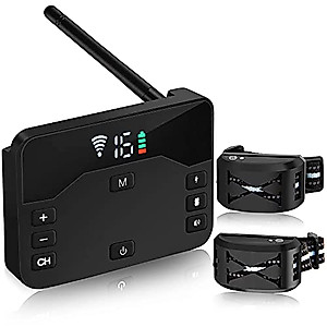 AICSDCO Wireless Dog Fence System,2023 Electric Fence & Training Collar for Dogs, 2 in 1 Pet Containment Fence and Safety Latch Dog Collar for Small,Medium,Large Dog for The Yard