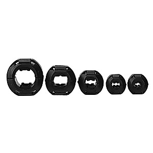 Konohan 20 Pieces Ferrite Bead Clip on Ferrite Core Ferrite Noise Supressor Ferrite Rings RFI EMI Noise Filter Cable Clip for USB Video Data Cable, 0.11/0.19/0.27/0.35/0.51 Inch Inner Diameter, Black