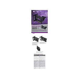 Toptekits Cooler Master Universal Vertical Graphics Card Holder KIT VER.2 with 165mm/6.5in Riser Cable, for Full Tower/Standard ATX Chassis with at Least 7 Available PCI Slots