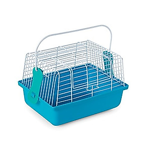Prevue Pet Products Travel Cage for Birds and Small Animals, Blue (SP1304BLUE), 9.0" L x 5.6" W x 6.1" H