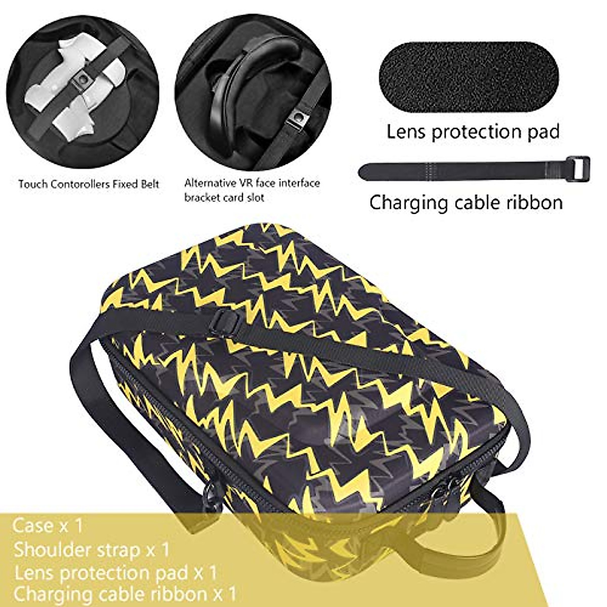 KXL Hard Carrying Cover Protective Pouch Box Case Bag for -Oculus Quest 2 VR Glass