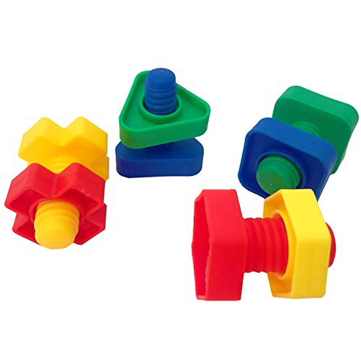 Bonka Bird Toys 1535 4 Huge Nuts Bolts Bird Toy Parts Parrots Macaws Cockatoo Plastic Gym Foot Talon Beak Aviary Amazon African Grey Conures Pet Play Parrot