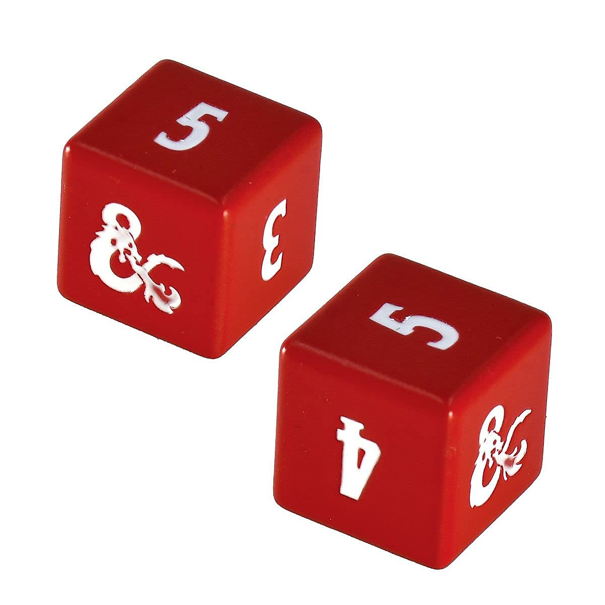 Heavy Metal Red and White D6 Dice Set for Dungeons & Dragons - Great for RPG, DND, MTG as Gamer Dice or Board Gaming Dice