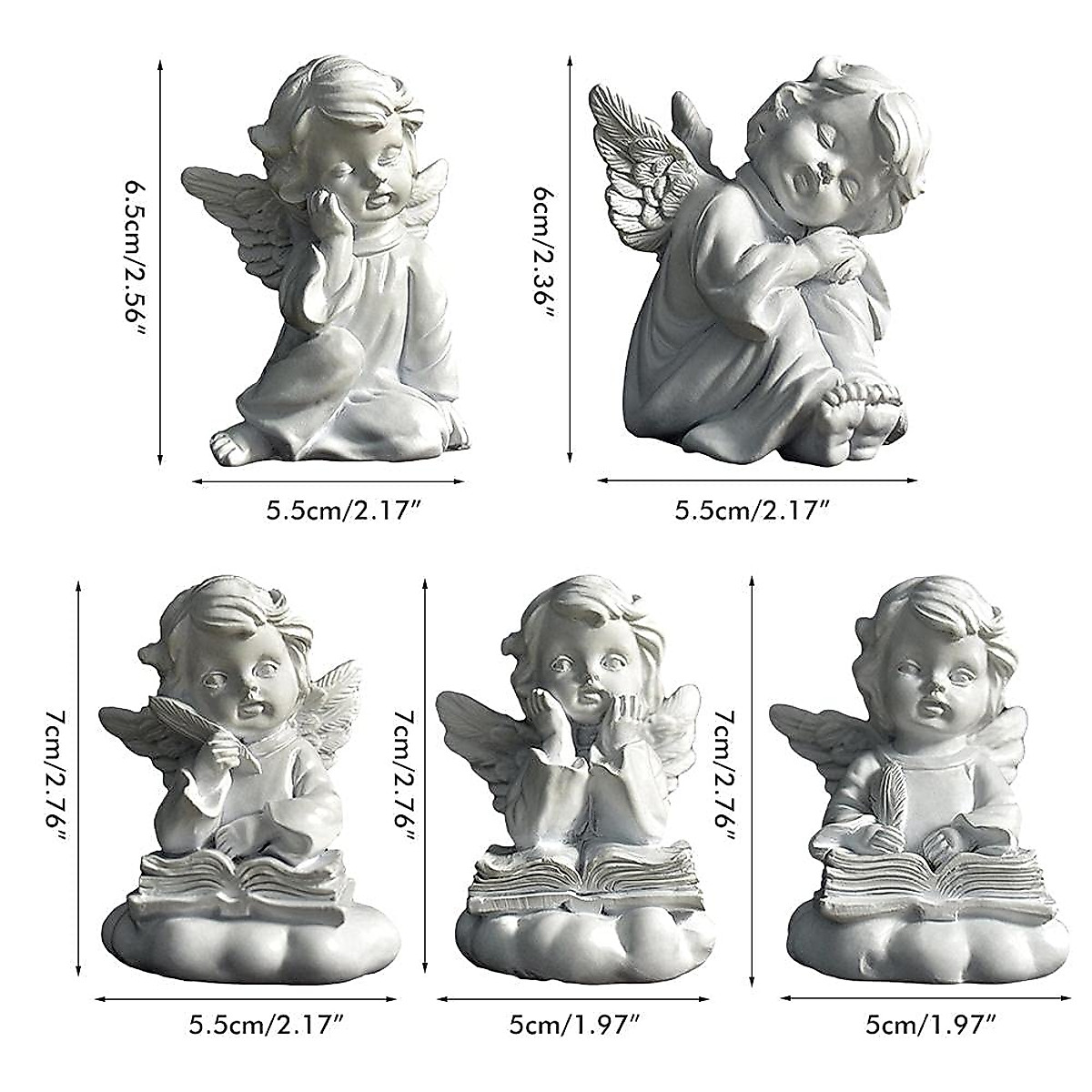 KTNAJOL Angel Resin Garden Statue Figurine Fairy Angel Sculpture Home Decoration
