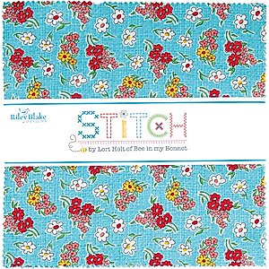 Riley Blake Designs Stitch 10 Inch Stacker by Lori Holt, 42 Pcs. (10-10920-42), 10 Inches
