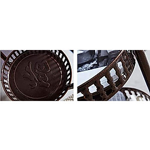 Metal Coat Rack Stand Entryway Hall Tree Coat Tree with Hook and 3-Tier Storage Shelves for Hat Clothes Purse Scarves Handbags Umbrella White (Brown)