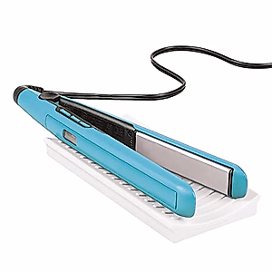 mDesign Silicone Heat-Resistant Hair Care Styling Tool Mat Tray - Rest Curling Irons, Flat Irons, Straighteners, Sticks, Wands - for Bathroom Vanity Countertop - Non-Slip, Waterproof - White