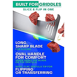 Dalstrong Spatula Knife Hybrid Utensil - 8 inch - Gladiator Series Elite - High Carbon German Steel Kitchen Knife - G10 Handle - Multi-Purpose - BBQ, Chop, Slice, Grill, Flip - Sheath - NSF Certified