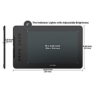 XPPen Deco 01 V2 Graphics Tablet 10x6.25 Inch Drawing Tablet 8192 Levels Pressure Battery-Free Pen with Tilt Function Android/Chromebook Supported Online Teaching Tablet