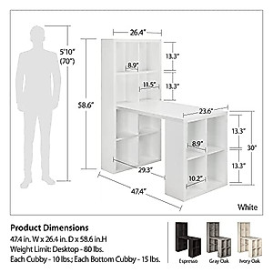 Ameriwood Home London Hobby Desk, White