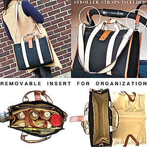 Diaper Tote Bag Messenger Style (Black)