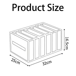 TCIOD 2PCS Wardrobe Clothes Organizer, Drawer Organizer Clothes Organizer Wardrobe Organizer Jeans Compartment Storage Box Foldable Closet Drawer Organizer, Mesh Clothes Organizer for Folded Clothes