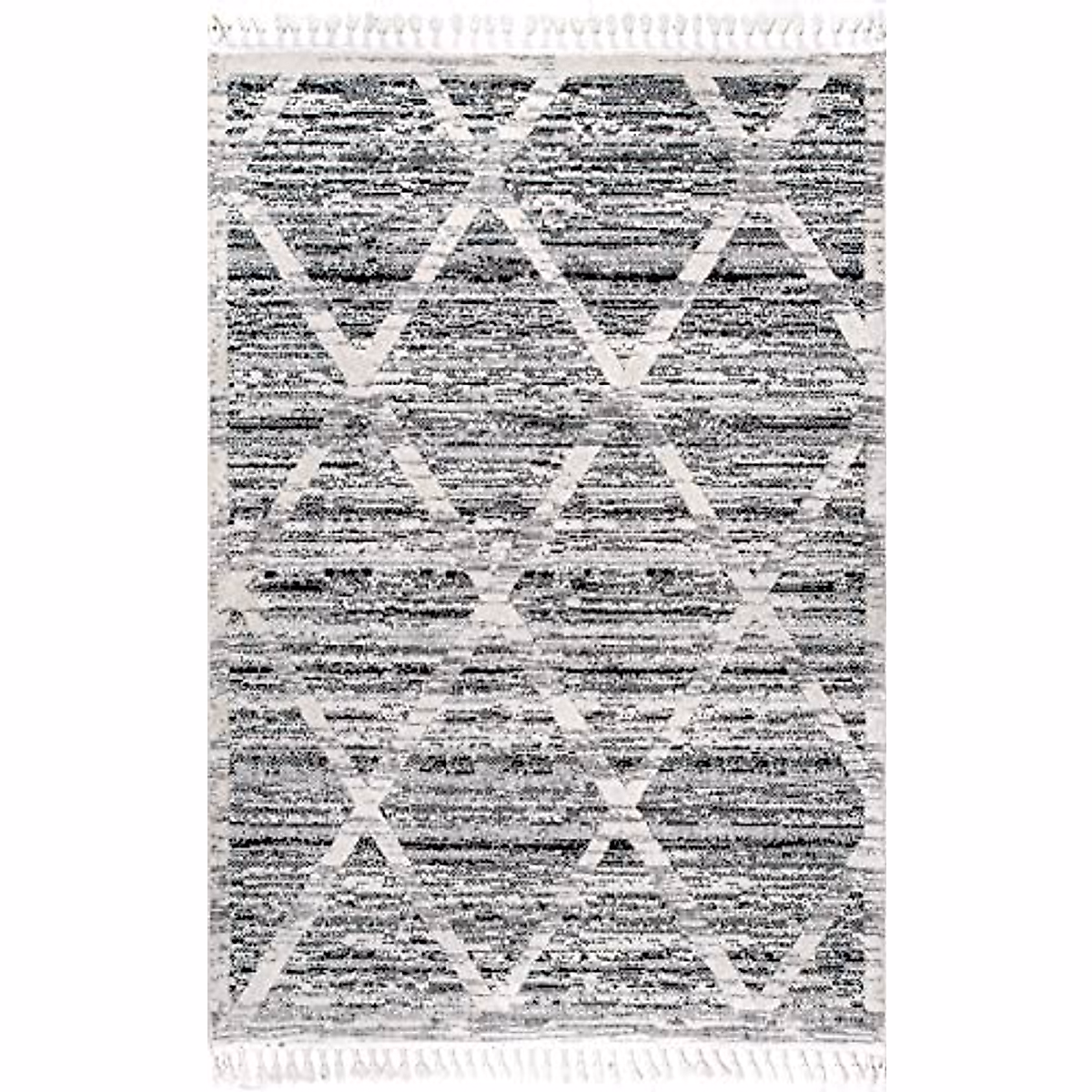 nuLOOM Suri Soft Diamond Trellis Textured Area Rug, 9' x 12', Grey